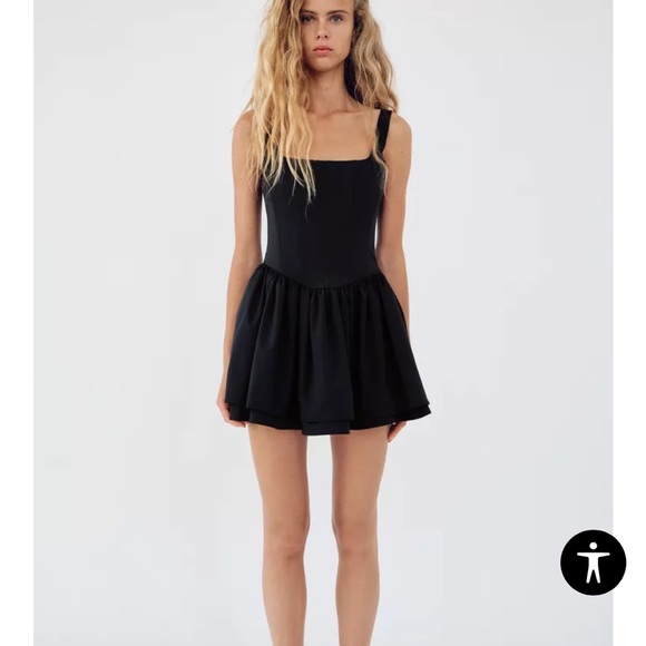 Zara | Dresses | Zara Square Neckline Dress | Poshmark